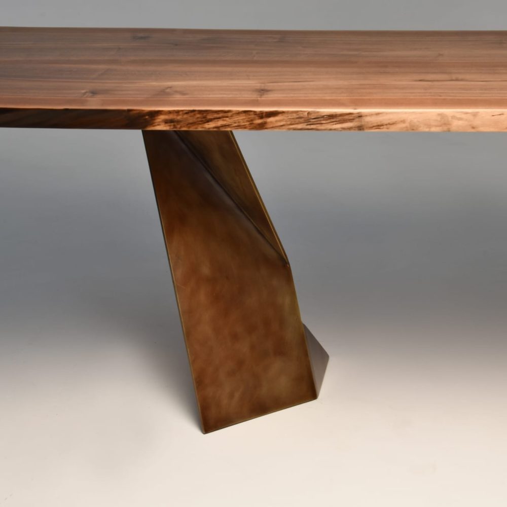 Walnut And Brass Dining Table | L'Atelier Mata