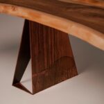 Walnut And Maple Dining Table | Stitched Maple Inlays